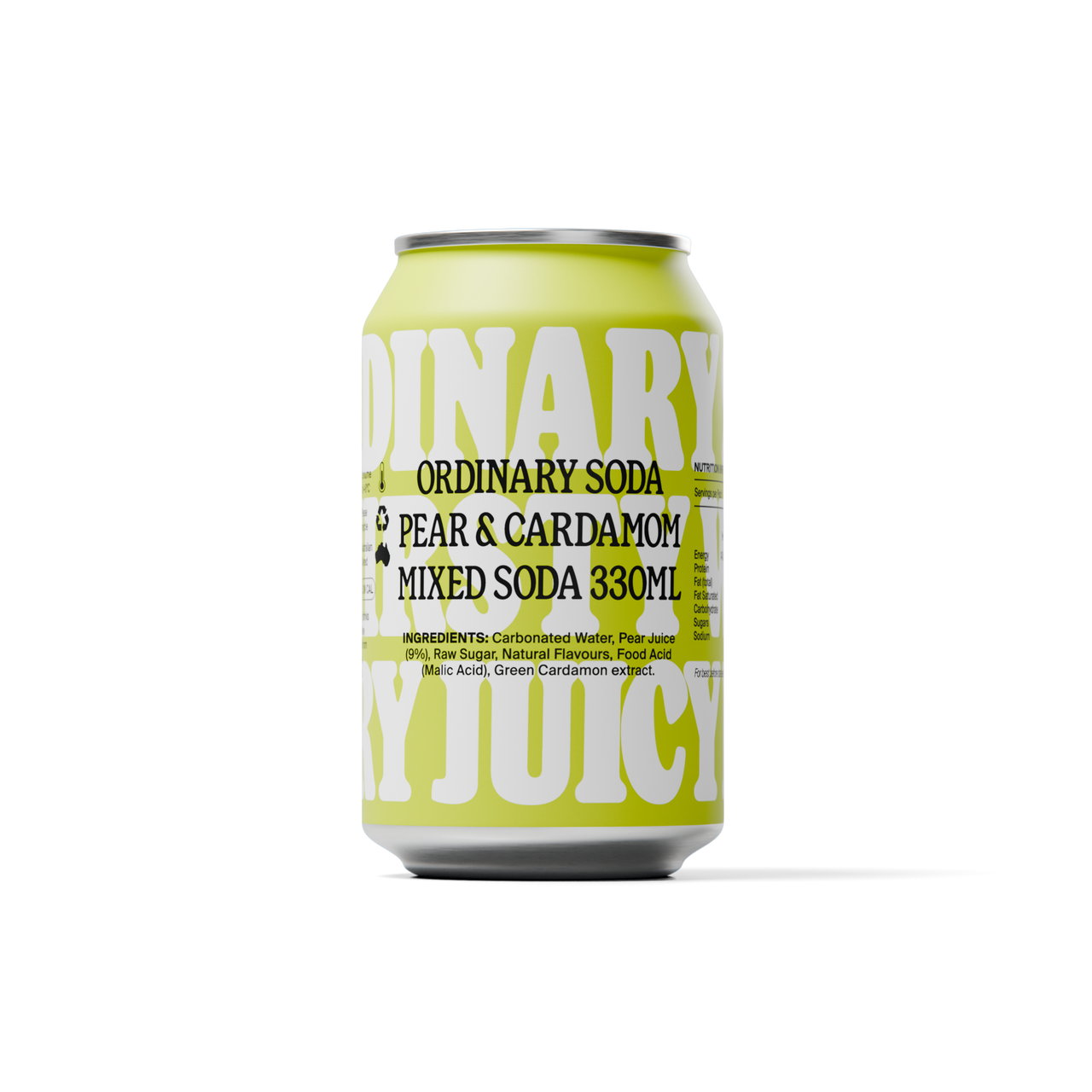Pear & Cardamom - Ordinary Soda 12 x 330ml – Ordinary Beverage Co